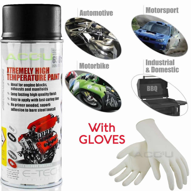 E-Tech BLACK XHT Xtremely High Temperature Engine Exhaust Spray Paint